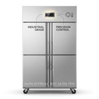 China Stainless Steel Commercial Stand Up Freezer 1400L Upright Fridge Freezers For Kitchen for sale