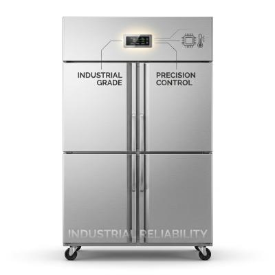 China Stainless Steel Commercial Stand Up Freezer 1400L Upright Fridge Freezers For Kitchen for sale