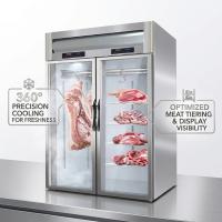 China Energy Saving Butcher Refrigeration Cabinet Butcher Shop Double Door Commercial Freezer for sale
