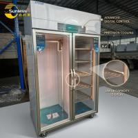 China Factory Wholesale OEM Commercial Beef and Mutton Vertical Glass Three Door Fresh Meat Hanging Meat Warehouse Refrigerator for sale
