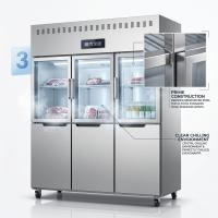 China 1400L Commercial Upright Freezer 220V / 110V Stainless Steel Refrigerator for sale