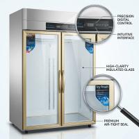 China Energy Saving Meat Hanging Fridge Double Door Meat Shop Chiller For Buffet Line for sale