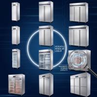 China Dual Temp Commercial Upright Freezer Direct Cooled Four Door Fridge Freezer Movable for sale