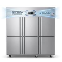 China Commercial Stainless Steel Restaurant Fridge 6 Door Upright Freezer for sale