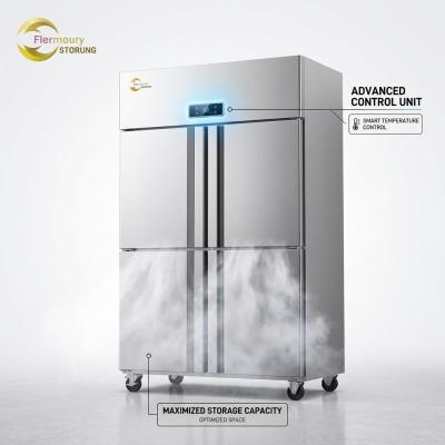 China Frost Top Commercial Upright Freezer Stainless Steel Restaurant Refrigerator And Freezer for sale