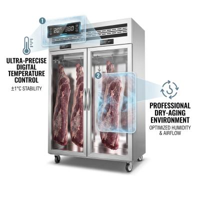 China First Class Low Consumption Sturdy Modular Double Door Hanging Meat Cabinet for sale