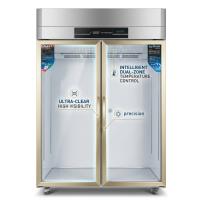 China Energy Saving Butcher Refrigeration Cabinet Butcher Shop Double Door Commercial Freezer for sale