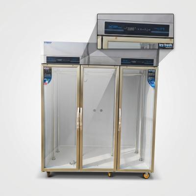 China Auto Defrost Meat Hanging Fridge Double Temperature Commercial Meat Freezer 1400L for sale