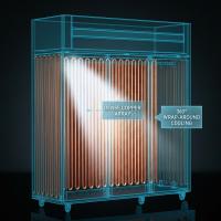 China Auto Defrost Meat Hanging Fridge Double Temperature Commercial Meat Freezer 1400L for sale
