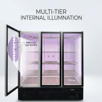 China 2800L 750W Meat Hanging Fridge Smart Control Meat Display Fridge Swing Door for sale
