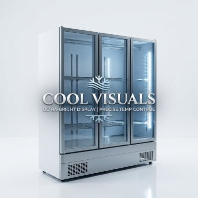 China 700W Meat Hanging Fridge 2600L Butcher Shop Cooler Double Temperature for sale