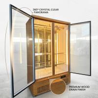 China Modular Meat Hanging Fridge Durable Meat Display Cabinet Double Door for sale