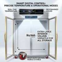China 1400L Commercial Meat Display Refrigerator 600W Butchery Display Fridge Smart Control for sale