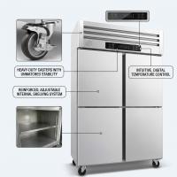 China 1400L Commercial Upright Freezer 220V / 110V Stainless Steel Refrigerator for sale