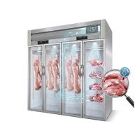 China Double Temperature Meat Hanging Fridge 500L Fresh Meat Showcase Mobile for sale