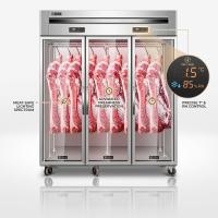 China 1700L 3 Door Fridge Commercial 600W Meat Hanging Chiller Double Temperature for sale