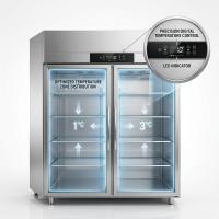 China Durable High Quality Energy Saving Double-Door Hanging Meat Cabinet for sale