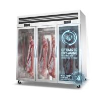 China 300W Single Glass Door Freezer Auto Defrost Display Meat Chiller 500L for sale