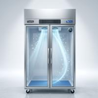China Modern 600W Smart Control Double Door Hanging Meat Cabinet for Butcher Shop for sale