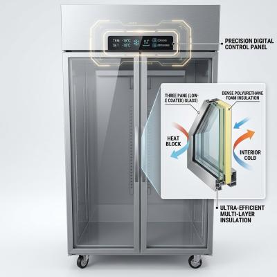 China Durable Meat Hanging Fridge Eco Friendly Meat Display Case 2100L for sale