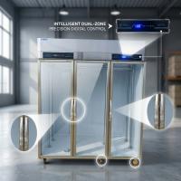 China 1700L 3 Door Fridge Commercial 600W Meat Hanging Chiller Double Temperature for sale