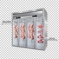 China 2600L Refrigerated Meat Display Case 700W Meat Showcase Chiller Customized for sale