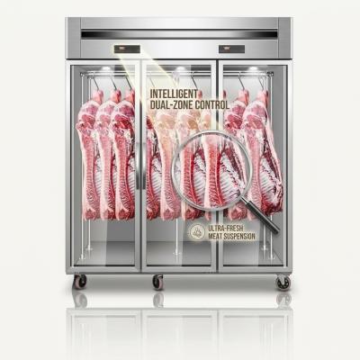 China Stainless Steel Butcher Meat Display Fridge Auto Defrost Shop Display Fridge 3300L for sale