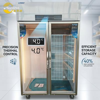 China 3300L Meat Hanging Fridge Customizable Commercial Meat Cooler For Pork Beef Aging for sale
