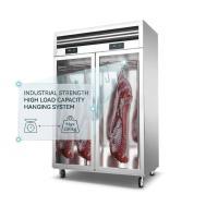 China Modular Meat Hanging Fridge Durable Meat Display Cabinet Double Door for sale
