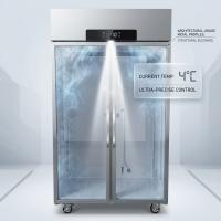 China Economical 600W Smart Control Double Door Hanging Meat Cabinet for Supermarket Aisle for sale