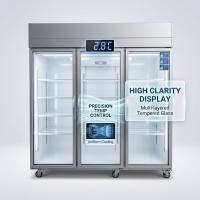 China Three Door Fresh Meat Case Quick Chill Display Chiller For Meat Low Noise for sale
