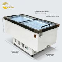 China Double Door Chest Deep Freezer Direct Cooling Chest Display Freezer Sliding Glass Lid for sale