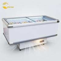 China CE Certified Commercial Chest Freezer Sliding Door 200L - 710L Sliding Door Ice Cream Freezer Double Door for sale