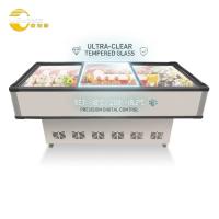 China Direct Cooling Commercial Ice Cream Freezer Sliding Door Chest Freezer Island Single Temperature for sale