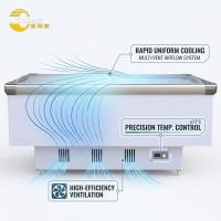 China Single Temperature Sliding Deep Freezer CE Certified Freezer Chest Glass Top Double Door for sale