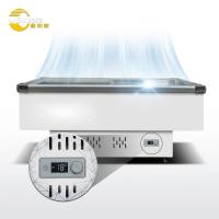 China Auto Defrost Flat Top Display Freezer Horizontal Display Chest Freezer for sale