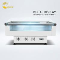China Double Door Flat Top Display Freezer Single Temperature Chest Freezer Refrigerator for sale