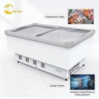China Direct Cooling Display Chest Freezer Sliding Door Commercial Ice Freezer for sale