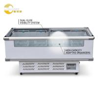 China Clear Door Freezer CE Certified Sliding Glass Lid Chest Freezers Single Temperature for sale
