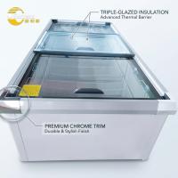 China Sliding Door Flat Top Display Freezer CE Certified Large Capacity Freezer for sale
