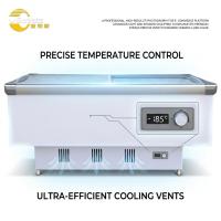 China Clear Door Freezer CE Certified Sliding Glass Lid Chest Freezers Single Temperature for sale