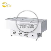 China Direct Cooling Commercial Ice Cream Freezer Sliding Door Chest Freezer Island Single Temperature for sale