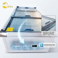 China CE Certified Flat Top Display Freezer Horizontal Commercial Ice Cream Display Freezer for sale