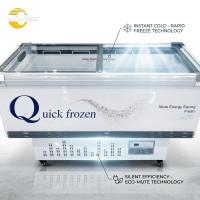 China CE Certified Flat Top Display Freezer Horizontal Commercial Ice Cream Display Freezer for sale