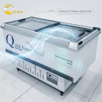 China CE Certified Flat Top Display Freezer Horizontal Commercial Ice Cream Display Freezer for sale