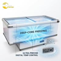 China 200L - 710L Flat Top Display Freezer Horizontal Meat Display Freezer CE Certified for sale
