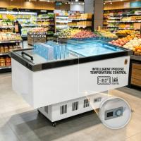China Sliding Door Flat Top Display Freezer CE Certified Large Capacity Freezer for sale