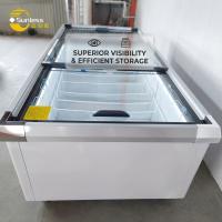 China 200L - 710L Display Fridges Freezers Commercial Glass Front Fridge Direct Cooling for sale