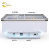 China Direct Cooling Display Chest Freezer Sliding Door Commercial Ice Freezer for sale