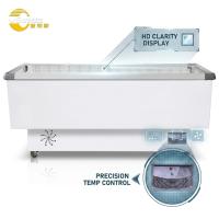 China Direct Cooling Display Chest Freezer Sliding Door Commercial Ice Freezer for sale